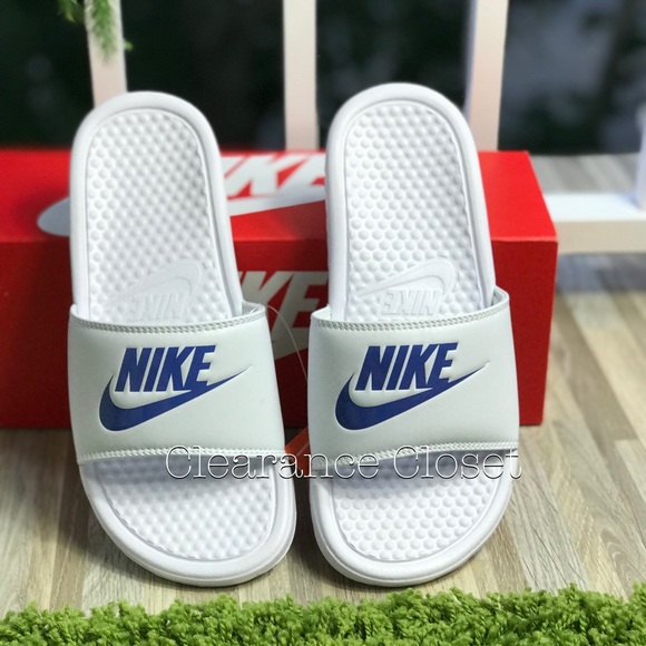 Nike | Shoes | Nwt Nike Benassi Jdi Bluewhite Wmns Authentic | Poshmark